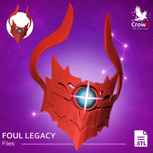 👾 FOUL LEGACY MASK・ 3D File for 3D printing・Cults