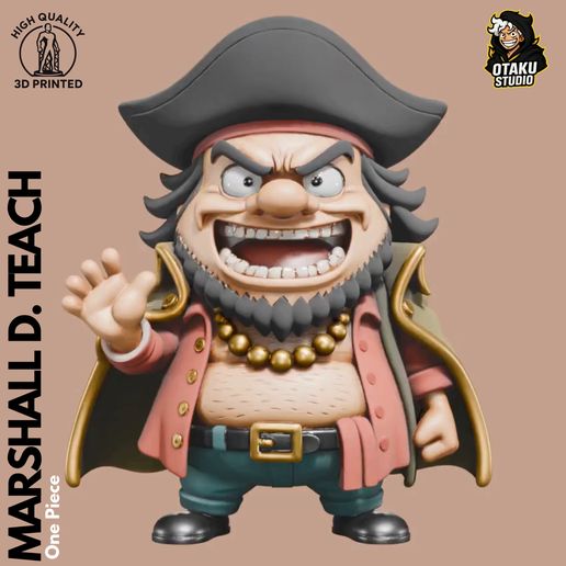 🎨 Marshall D. Teach - Blackbeard - One Piece Fan Art 3D Model・ STL File ...