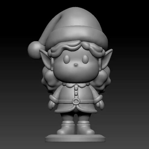 🎄 Christmas Elf Girl Buddy | Santa’s Little Helper Elf・ STL File for 3D ...