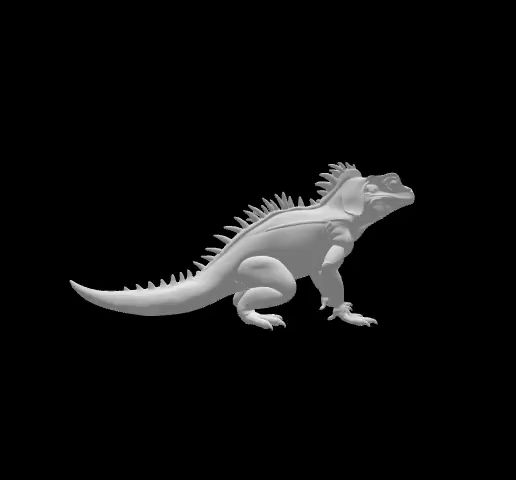 STL file Stylized Iguana 🦎 ・3D printable model to download・Cults