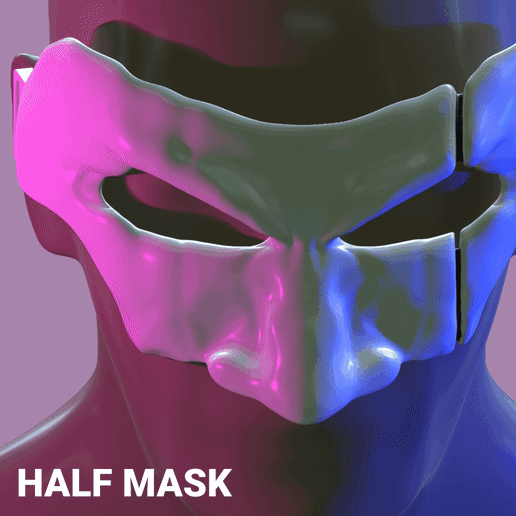 🐺 Half Mask・ STL File for 3D printing・Cults