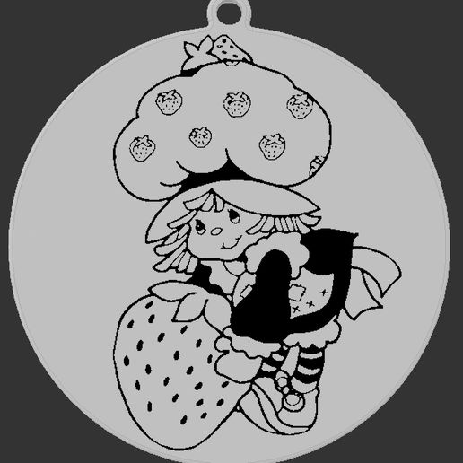 🍓 Strawberry Shortcake - Christmas Ornament・ STL File for 3D printing・Cults