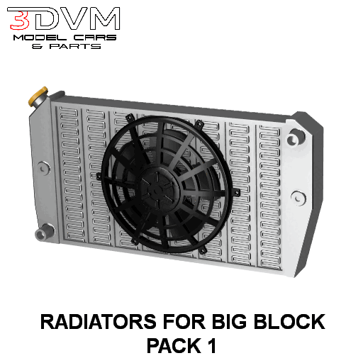 🚙 Radiator for Big Block Engines PACK 1 in 1/24 1/25 scale・ STL File ...