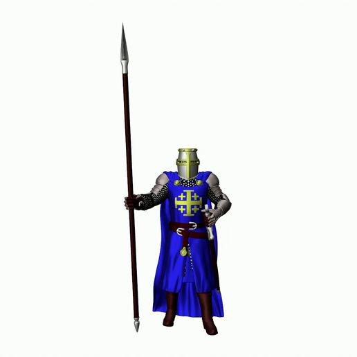 STL file Order of the Holy Sepulcher of Jerusalem crusader Infantry 2 🏰 ...