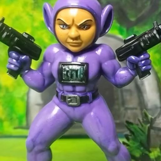 👾 Action Teletubbies - Violet Viper・ STL File for 3D printing・Cults