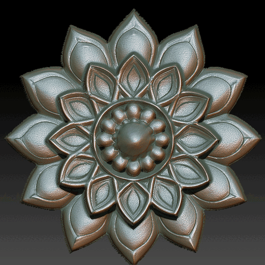 🪷 Lotus Harmony Bas-Relief・Free STL File for 3D printing and CNC ...