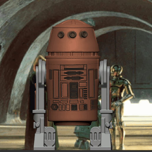 ⭐ Star Wars The Mandalorian . R5-D4 droid .3D action figure .OBJ Kenner ...