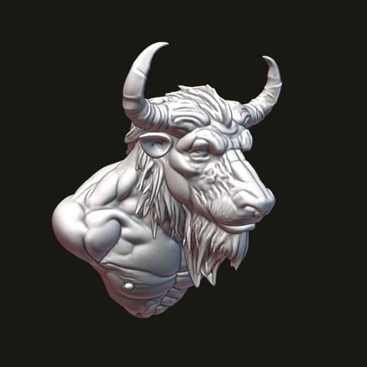 🗿 Minotaur Sculpture Bust - 3D STL Printable・ STL File for 3D printing ...
