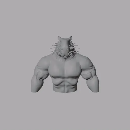 👤 Buff Capybara Animal Meme – Muscle Capybara Bust for 3D Printing ...