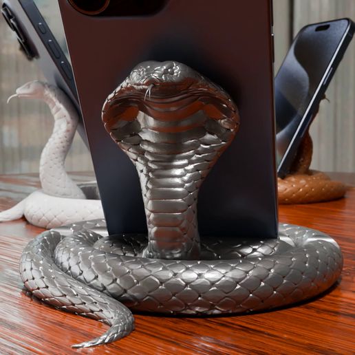 🐍 Naja snake Phone holder・ STL File for 3D printing・Cults