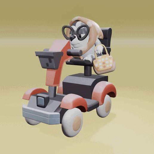 😡 Bluey | Angry Granny Muffin・ STL File for 3D printing・Cults