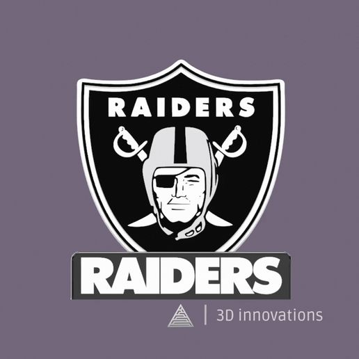 Archivo STL Las Vegas Raiders Logo Decoración Easy Print 👾 ・Plan ...