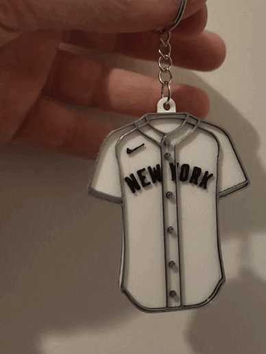 🆕 NEW YORK YANKEES JERSEY KEYCHAIN・ STL File for 3D printing・Cults