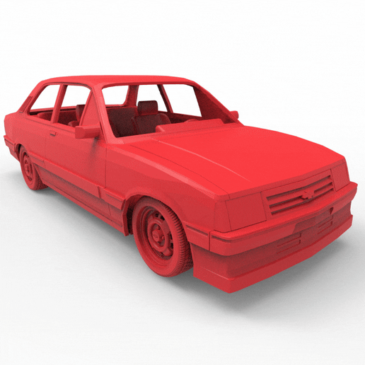 🚙 STL CHEVROLET CHEVETTE COMPLETO LOW POLY・ STL File for 3D printing・Cults