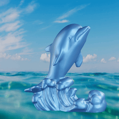 STL file Dolphin wave 2 🐬 ・3D print object to download・Cults
