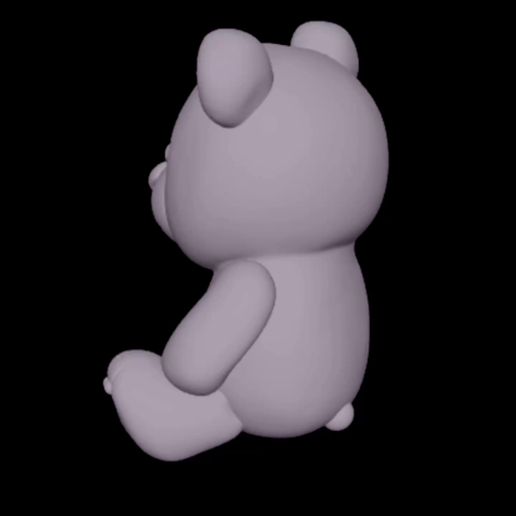🧸 3D Printable Cute Teddy Bear – Monochrome Toy Model・ STL File for 3D ...