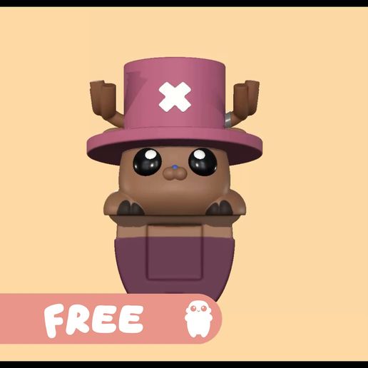 📱 chopper Peeker Charm (one piece hippers) for smartphone・Free STL File ...
