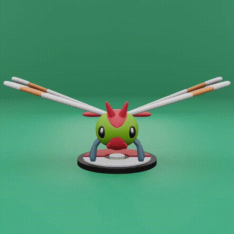 🐉 Pokemon No. 193 Yanma・ STL File for 3D printing・Cults