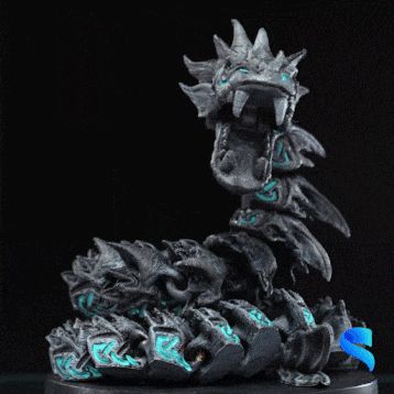 🐍 The Midgard Serpent・ STL File for ・Cults