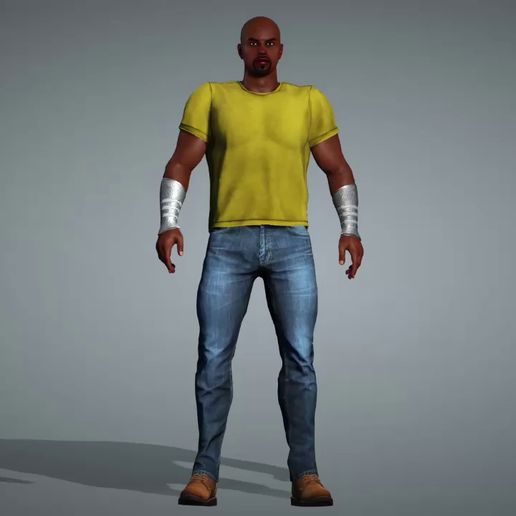 STL file Luke Cage (Power Man) 👨 (OBJ)・Model to download and 3D print・Cults