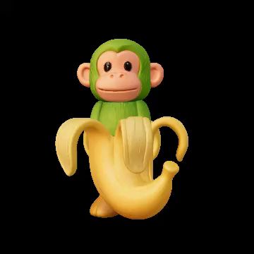 👽 CHIMPANCINI BANANINI CUTE・Archivo STL para Impresión 3D・Cults