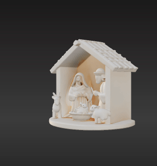🎄 One-Piece Nativity Model – Simple Holiday Scene for 3D Printing・ STL ...