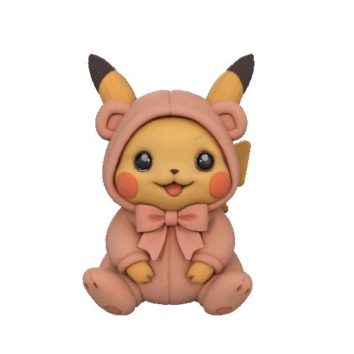🐉 pikachu cosplay chibi・ STL File for 3D printing・Cults
