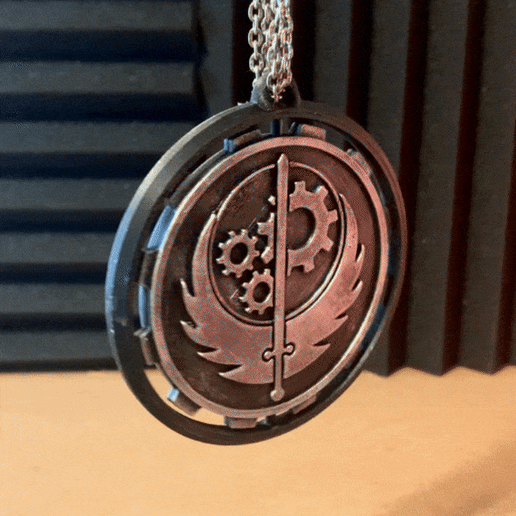 👾 Brotherhood of Steel Gyro Ornament | Fallout Fanart・Free STL File for ...