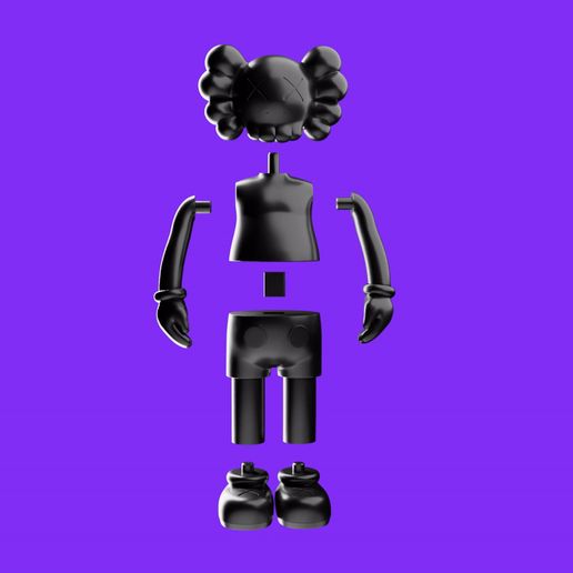 🎨 Kaws Companion | EASY PRINT (Separated into parts)・ STL File for 3D ...