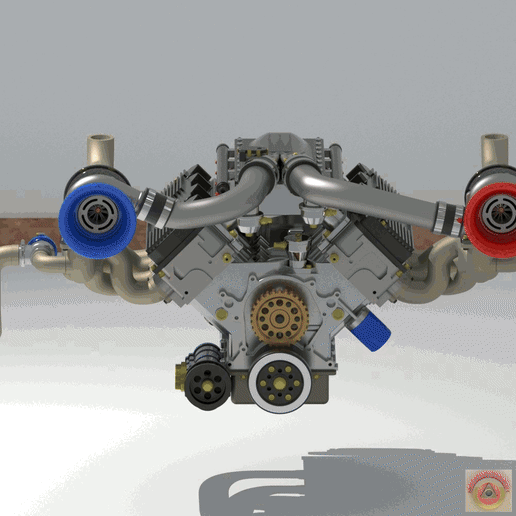 🚙 FORD MUSTANG HOONICORN V2 - ENGINE・ STL File for 3D printing・Cults