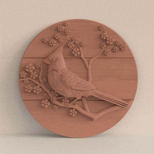 📁 3D Model STL file Cardinal Bird Panel・ STL File for 3D printing and ...