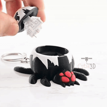 👌 Cutie3D Keycap Fidget Clicker Spider Keychain - Cute Backpack ...