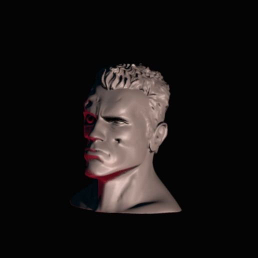 👤 Terminator bust・ STL File for 3D printing・Cults