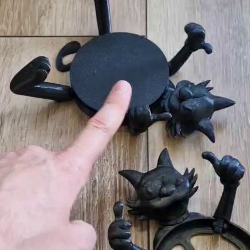 🐱 Scratchy The Cat Mug hugger : self adjusting coaster・ STL File for 3D ...