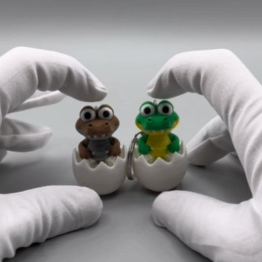 Archivo STL Crocodile Hatchling Fidget Clicker Keychain 🐊 (3MF)・Objeto ...
