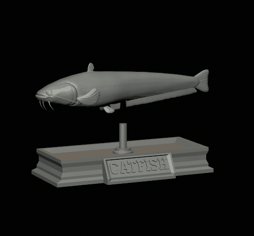 🐠 fish wels catfish / Silurus glanis statue detailed texture for 3d ...
