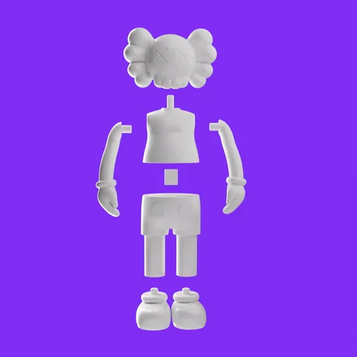 🎨 Kaws Companion | EASY PRINT (Separated into parts)・ STL File for 3D ...