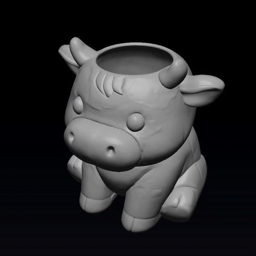 🐮 Cute Cow Vase / Holder (STL)・ STL File for 3D printing・Cults