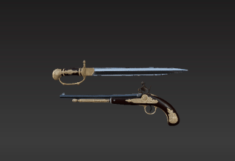 🔫 Baroque Duelist's Weapon Set - Ornate Rapier & Flintlock Prop・ STL ...