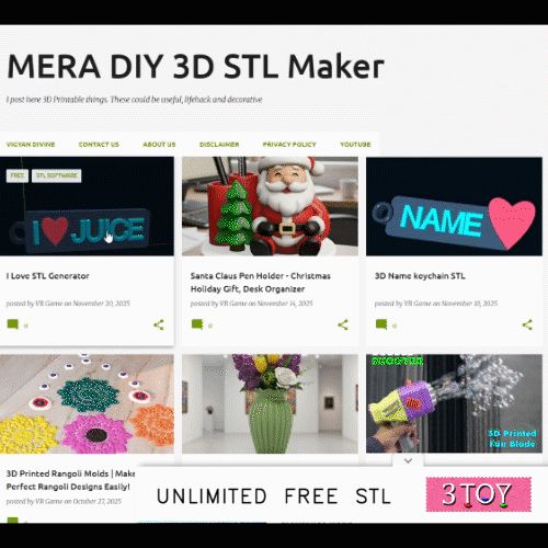 🗝️ Unlimited 3D Name Keychain STL File Generator・Free STL File for 3D ...