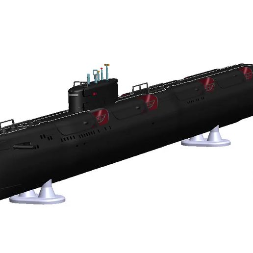 ⛵ Soviet Echo Class Submarine – Detailed 3D Printable 1.4m Model with ...