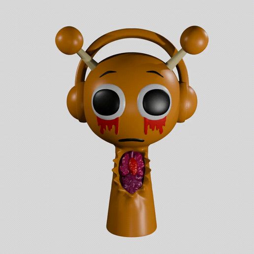 arquivo STL OREN HORROR SPRUNKI INCREDIBOX | Orange Sprunki 3D Model ...