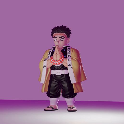 🧘‍♂️ Gyomei Himejima Himejima Chibi 3D -・ STL File for 3D printing・Cults