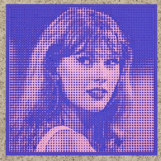 🎨 Taylor Swift 3D Printed Portrait – Halftone Relief Dot Art (2-Color ...