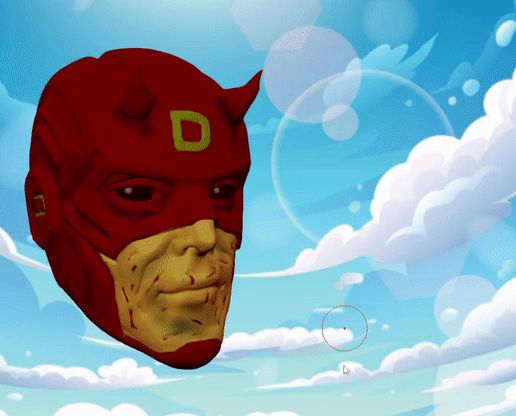 🎨 DAREDEVIL HEAD・ OBJ File for ・Cults