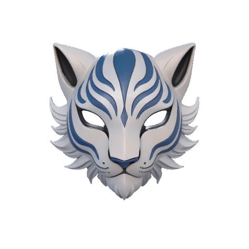 🐅 White Tiger Fox Mask – Stylized Animal Spirit Mask・ 3D File for 3D ...