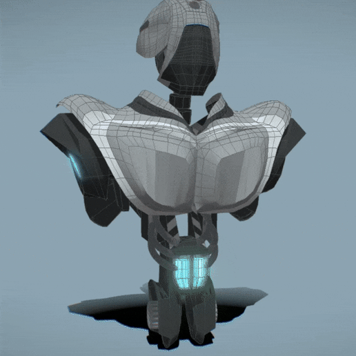 Archivo OBJ Medio torso robótico 🚗 ・Modelo imprimible en 3D para ...
