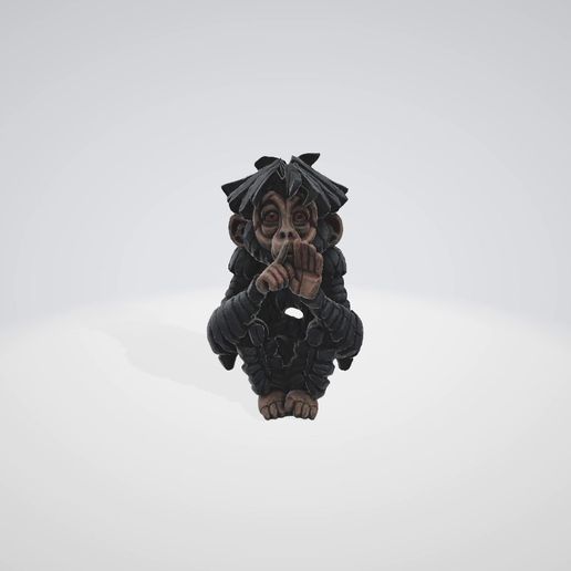 🗿 THREE MONKEYS SCULPTURE 3D PRINT MODEL STL/OBJ/GLB・ OBJ File for 3D ...