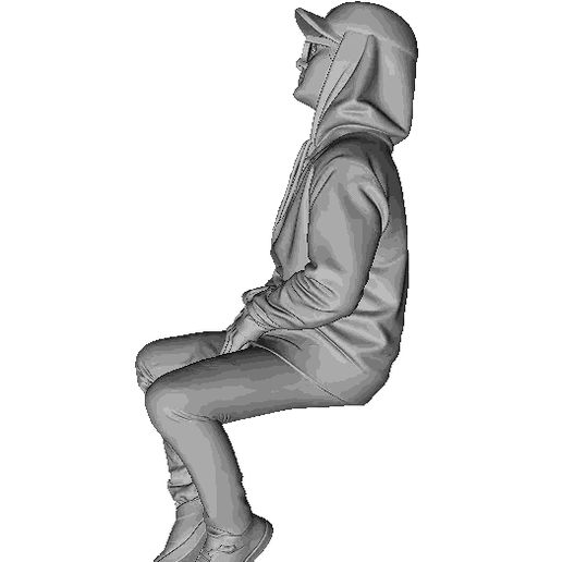 🦸 GUY SITTING・ STL File for 3D printing・Cults