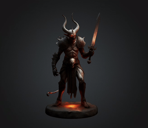 👹 DiB Hell Monster Stl Obj Glb for 3D Printer・ 3D File for 3D printing ...